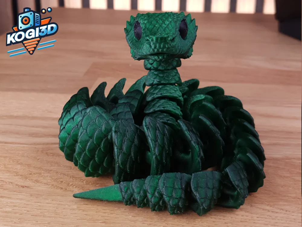Articulated Snake – Flexy Print-in-Place 3D Model - Free 3D Print Model ...