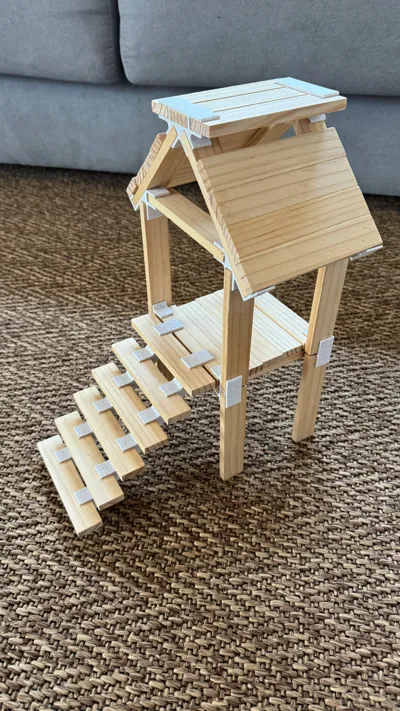 Kapla stairs connector / Wooden planks toy by AlanSkydive - MakerWorld