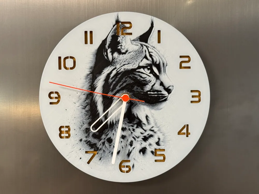 wall / desk clock lynx by cP3D - MakerWorld