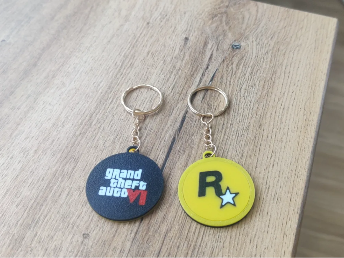 GTA 6 / Rockstar keychain - Free 3D Print Model - MakerWorld