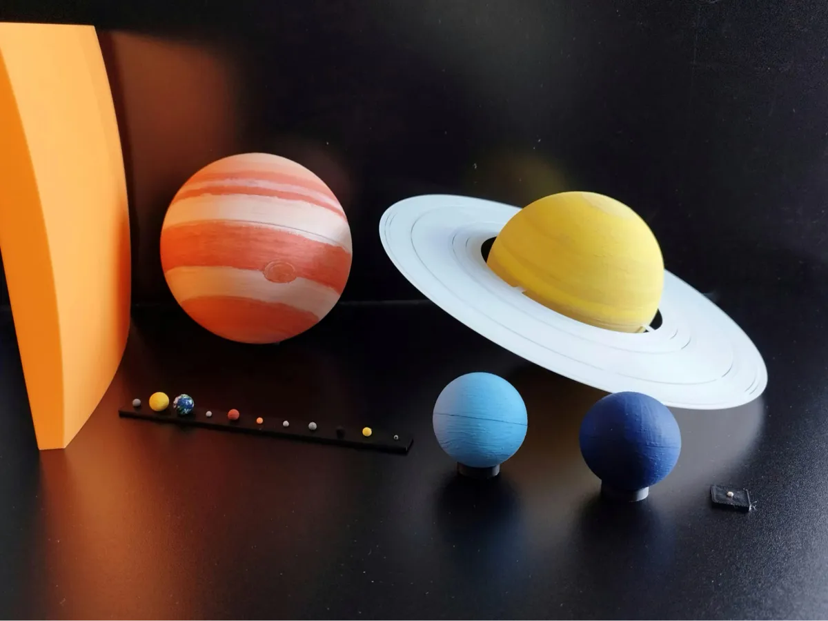 Complete Solar System model 1:1'188'500'000 scale - Free 3D Print Model ...
