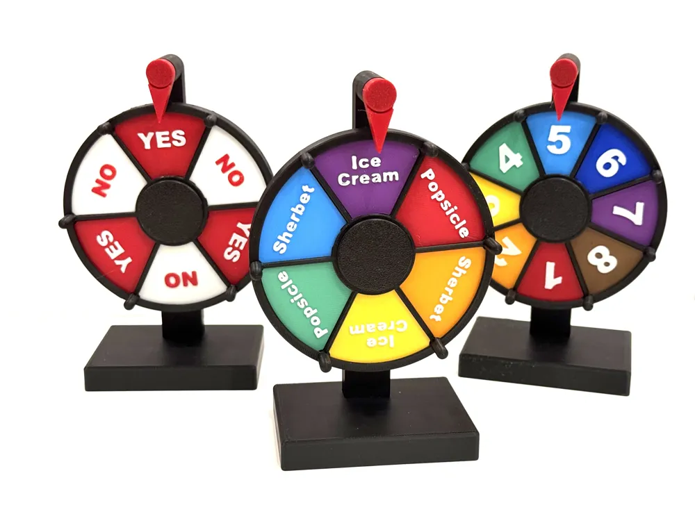 Mini Spinning Prize Wheel Customize 6, 8, 10 Slots - Free 3D Print ...