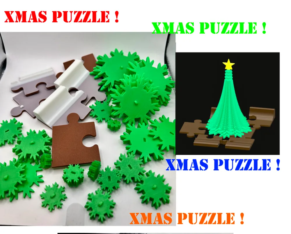 Christmas Tree Puzzle 44 pieces by DCprint - MakerWorld