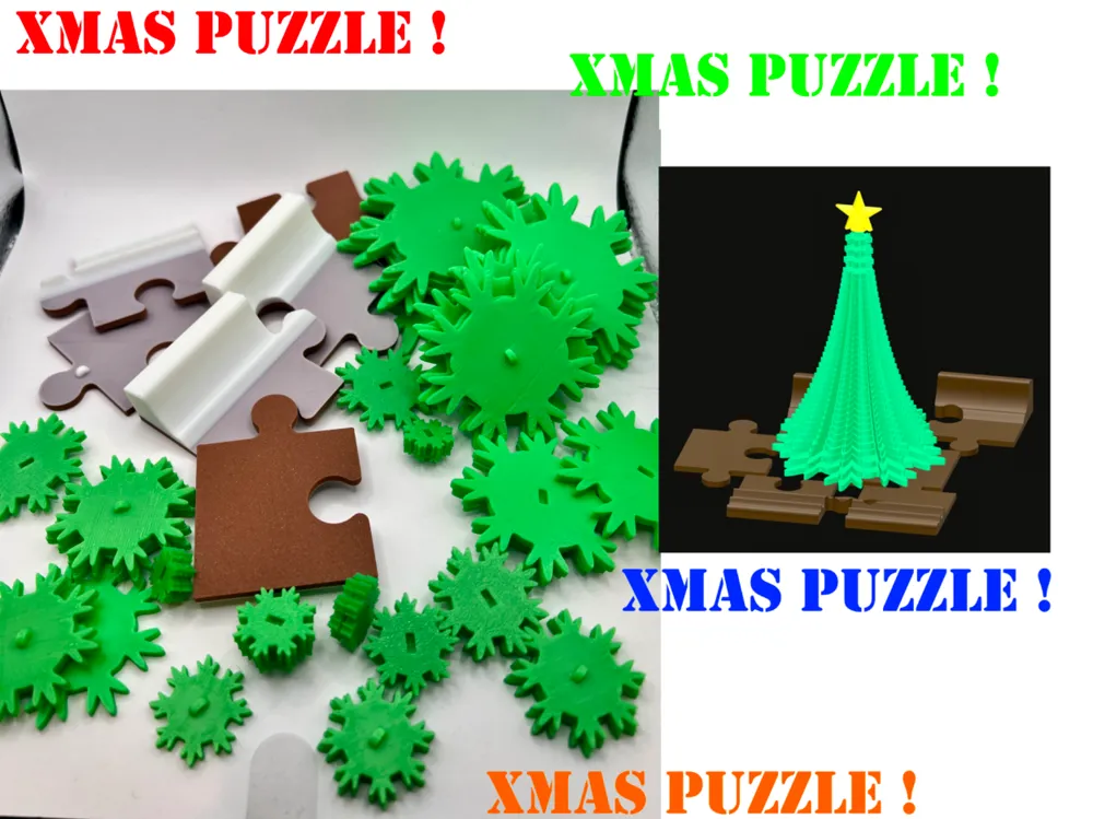 Christmas Tree Puzzle 44 pieces by DCprint - MakerWorld