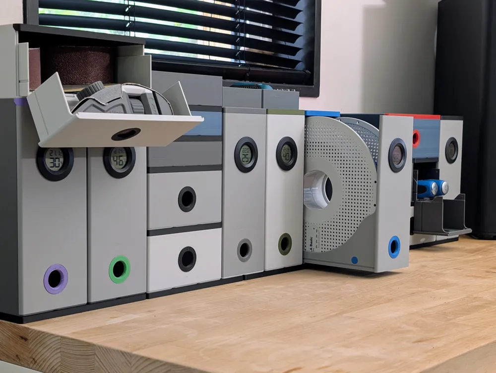 Gridfinity Spool Storage System for Bambu Filament by MOSS 3D ...