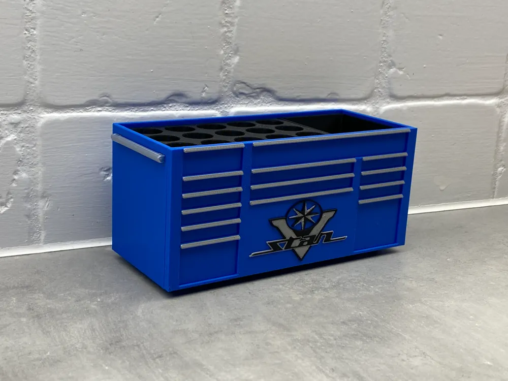 VStar Desk Workbench Toolbox Pen holder motorcycle by Mrtk1970 - MakerWorld