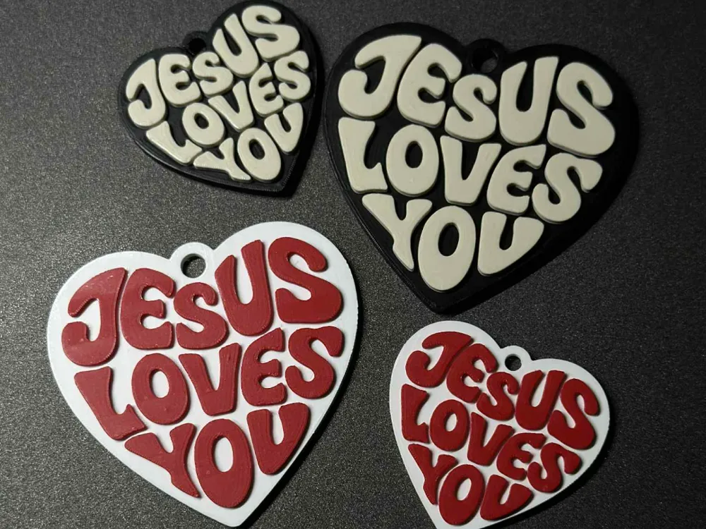Jesus Loves you Fidget Clicker - Free 3D Print Model - MakerWorld