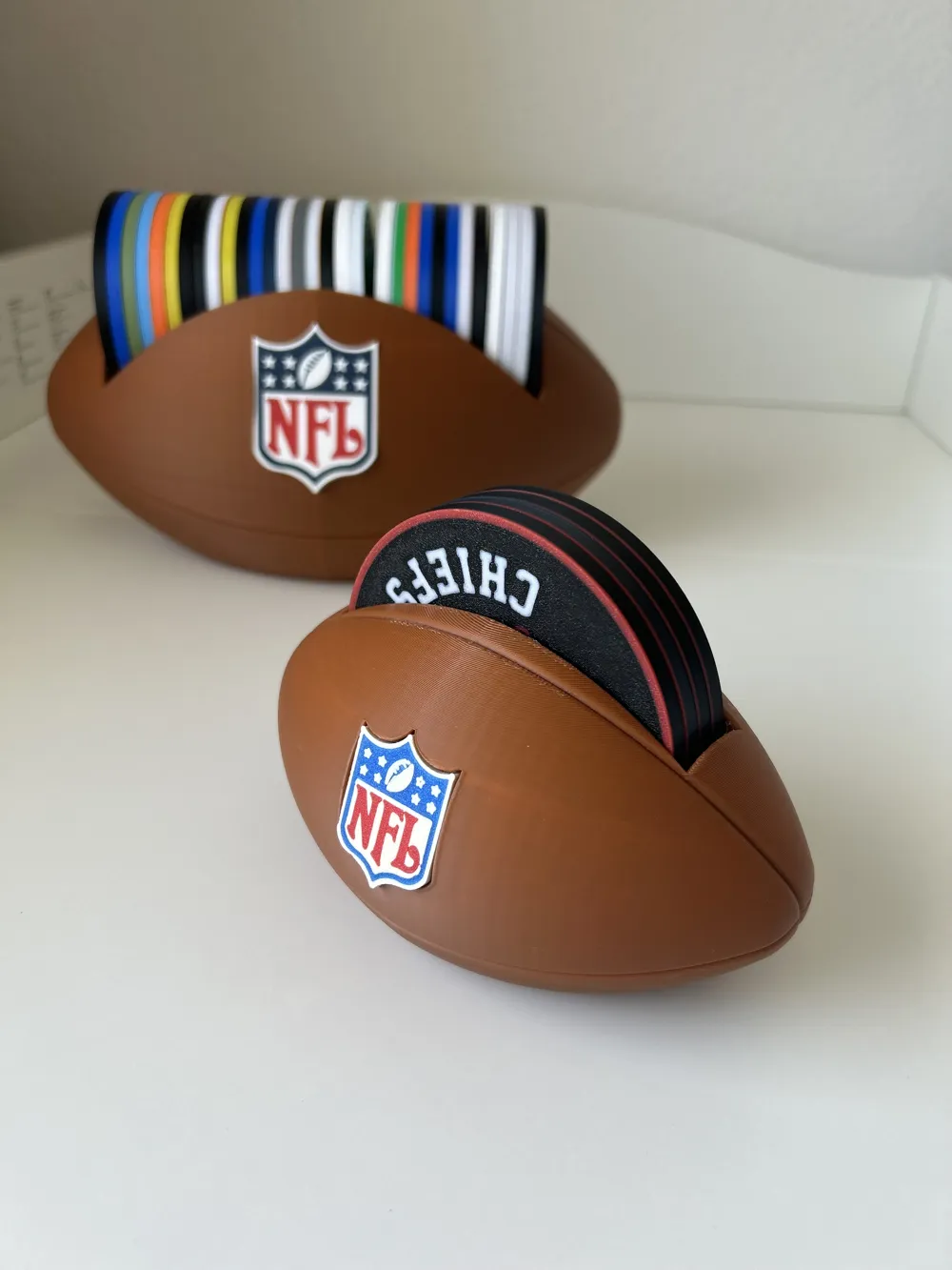 Small NFL Football Coaster Stand - Free 3D Print Model - MakerWorld