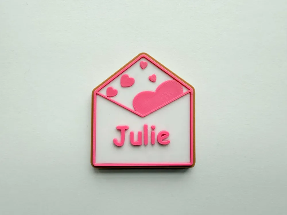 Valentine's Day Envelope Sugar Cookie Customizable by Salvadori ...