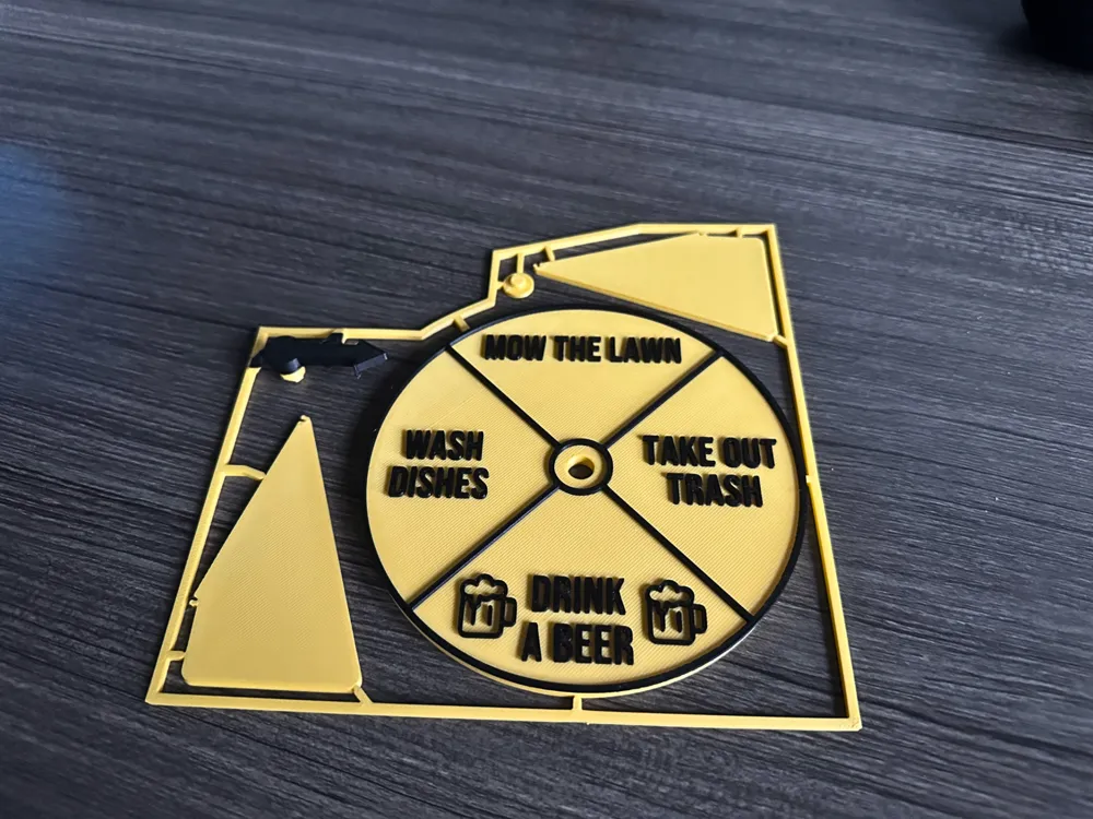 Chore Wheel Spinner Kit Card - Drink A Beer - Free 3D Print Model ...