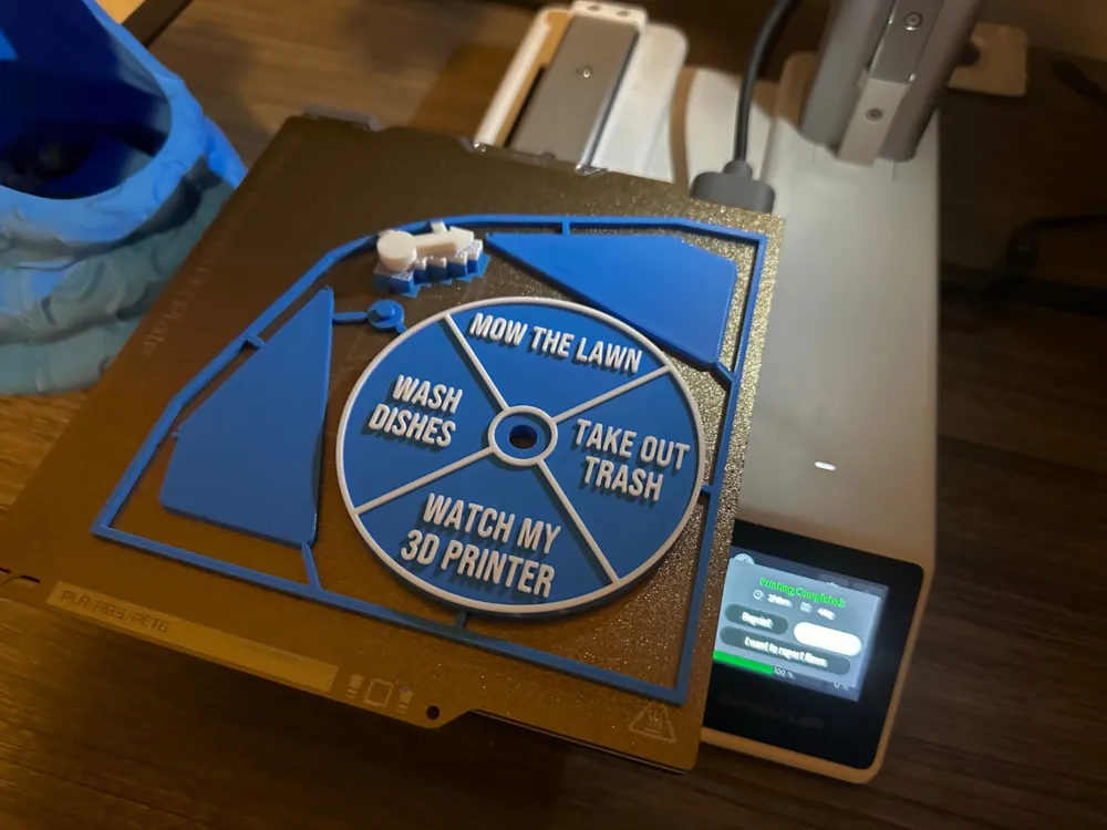 Chore Wheel Spinner Kit Card - Drink A Beer - Free 3D Print Model ...