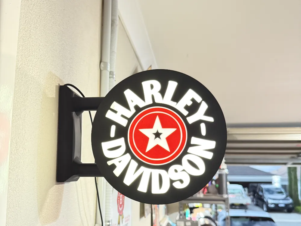 Harley Davidson double-sided pub sign by zerocool MakerWorld: Download ...