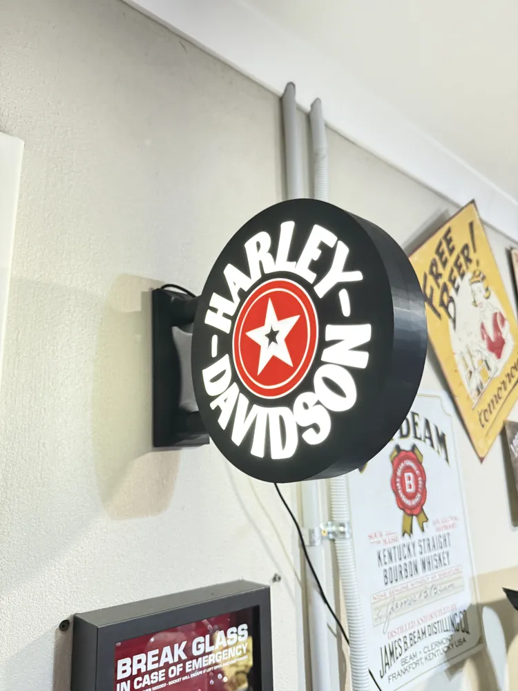 Harley Davidson double-sided pub sign by zerocool MakerWorld: Download ...
