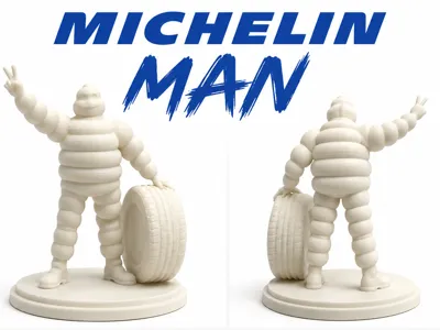 Michelin Man - Your Cheerful Desk Buddy! - Free 3D Print Model - MakerWorld