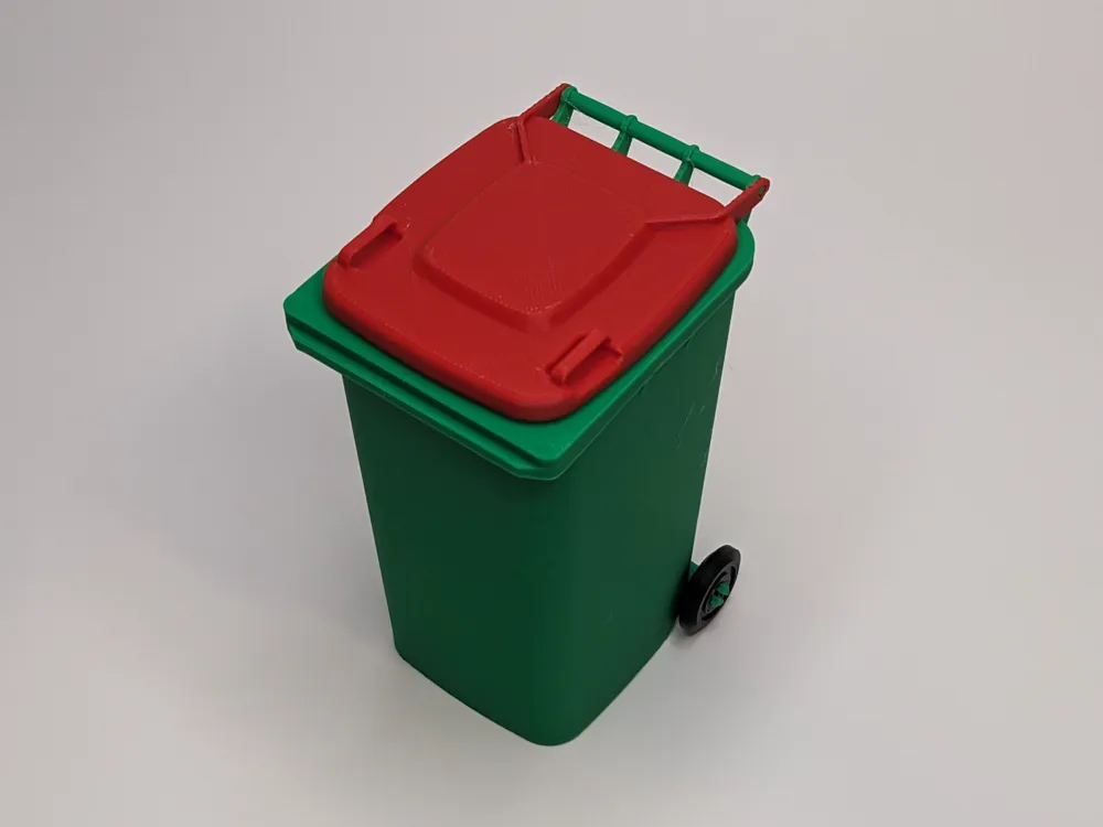Micro desk bin - 1/10th scale 240 litre bin - Free 3D Print Model ...