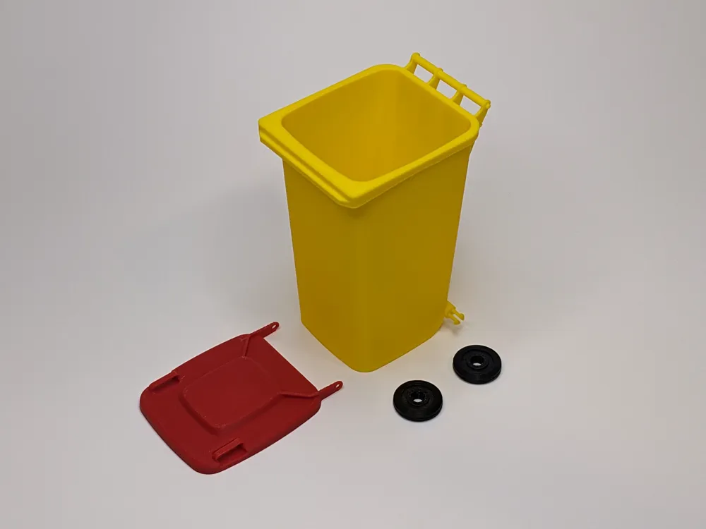 Micro desk bin - 1/10th scale 240 litre bin - Free 3D Print Model ...