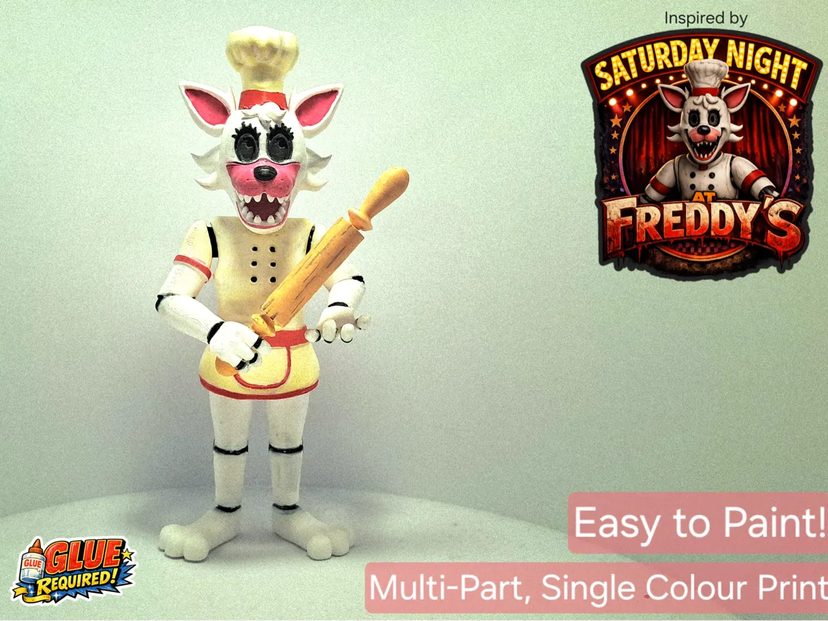 Chef Mangle Figure - Saturday Night at Freddy's - Free 3D Print Model ...