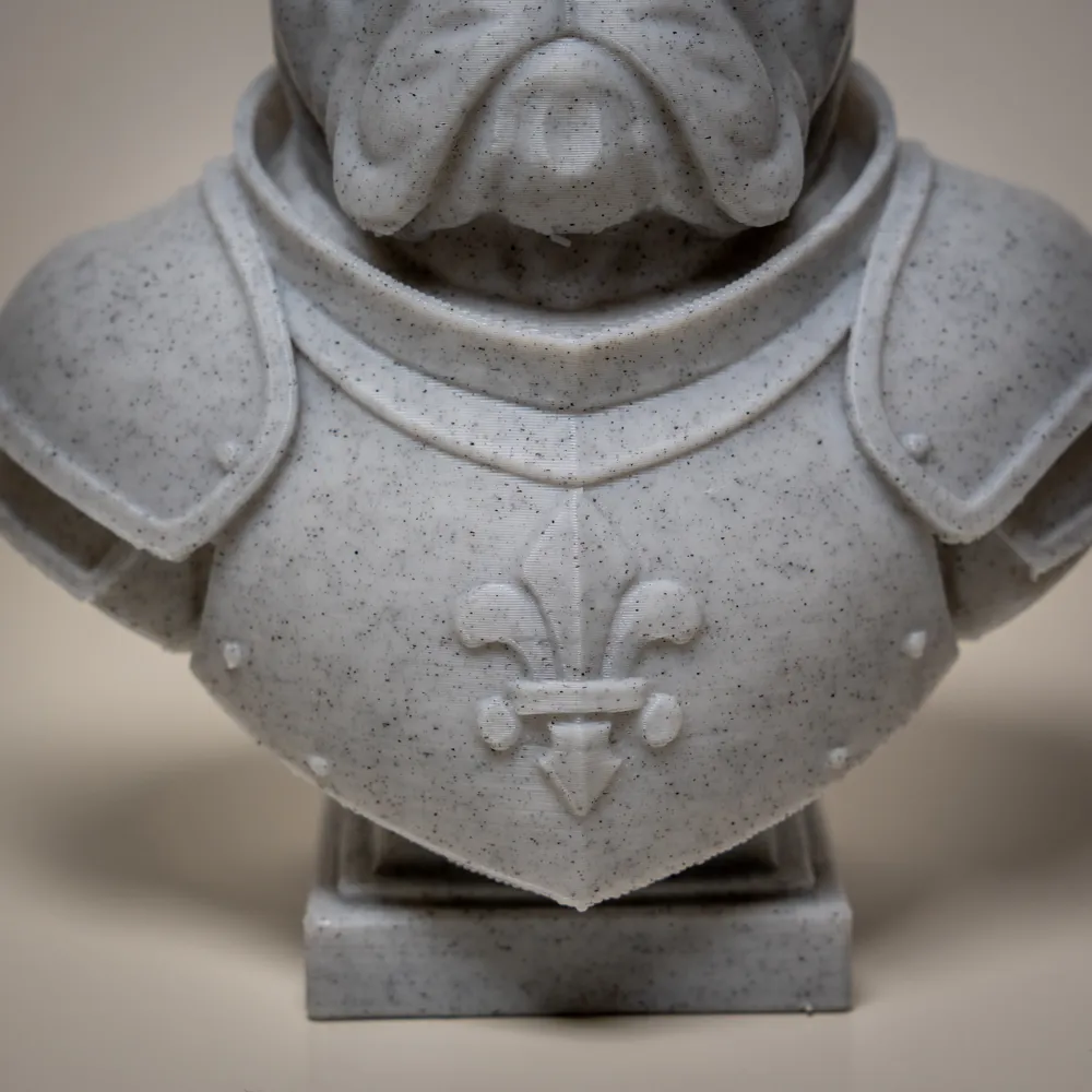 English Bulldog Knight Bust - Free 3D Print Model - MakerWorld