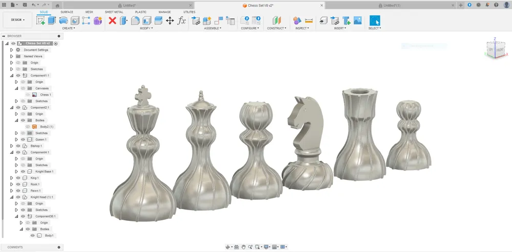 Pezzi degli Scacchi V9 da kevr102 MakerWorld: Scarica Modelli 3D Gratuiti