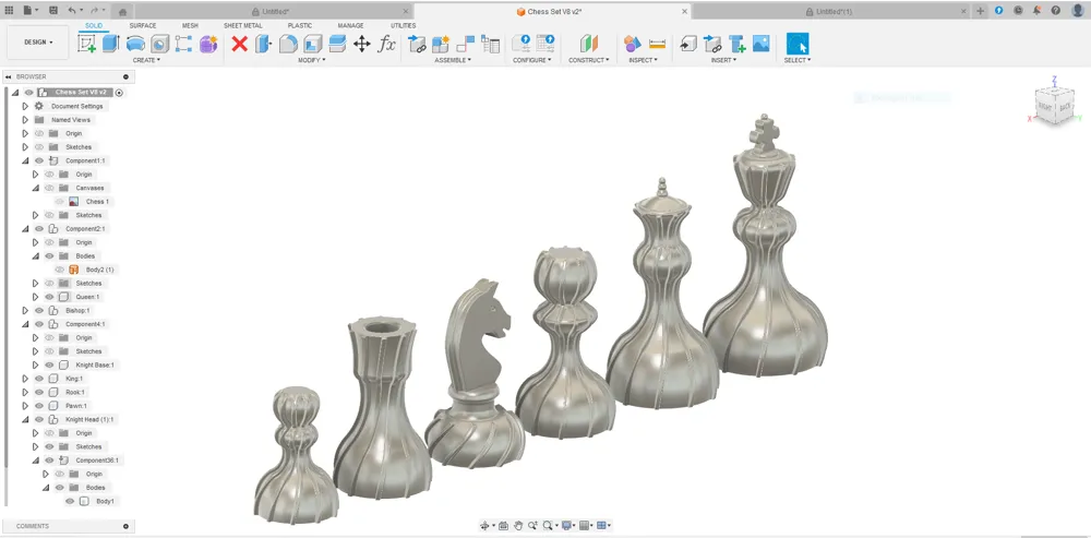 Pezzi degli Scacchi V9 da kevr102 MakerWorld: Scarica Modelli 3D Gratuiti