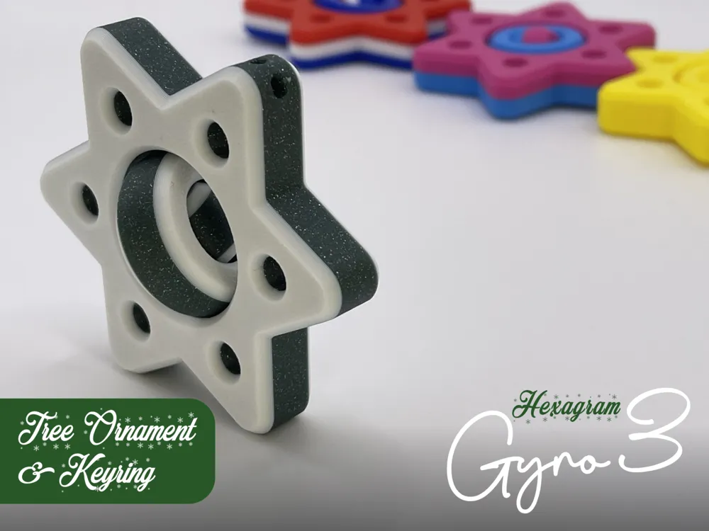 Gyro3 Hexagon Hybrid Shape Fidget Toy Spinner by MalcTheOracle MakerWorld: Download Free 3D Models
