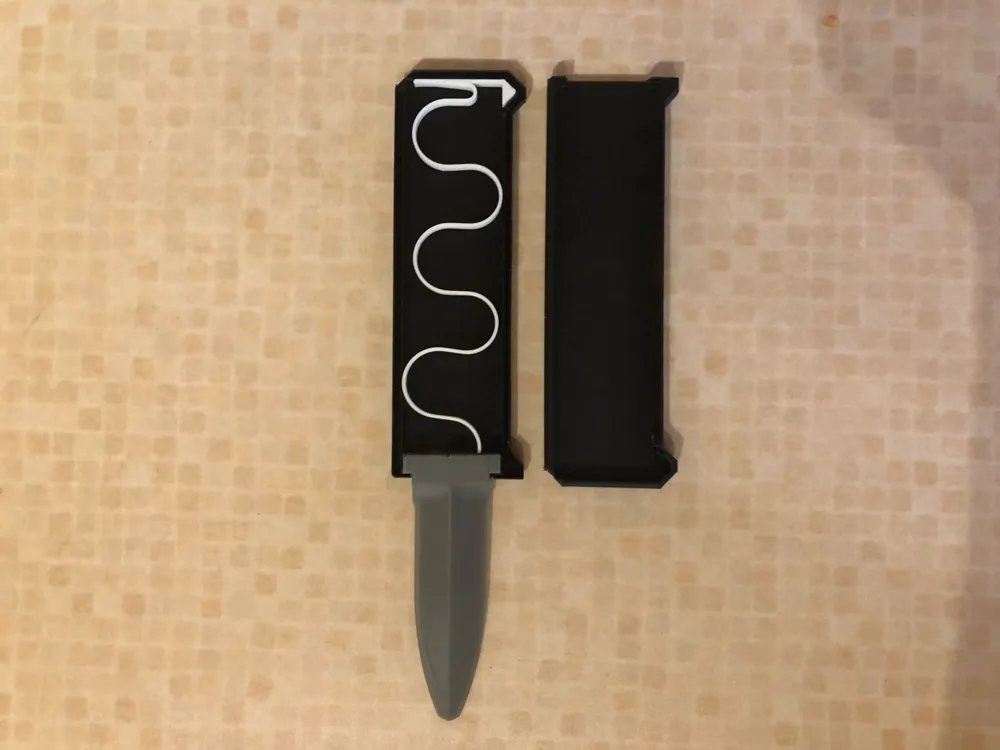 MAGIC KNIFE retractable blade 100% 3D PRINTED - Free 3D Print Model ...