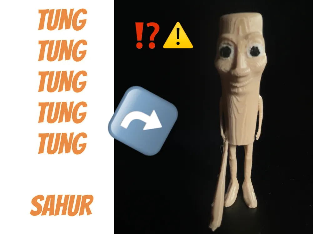 TUNG TUNG TUNG TUNG TUNG SAHUR BRAINROT MEME by Primaro_printing ...