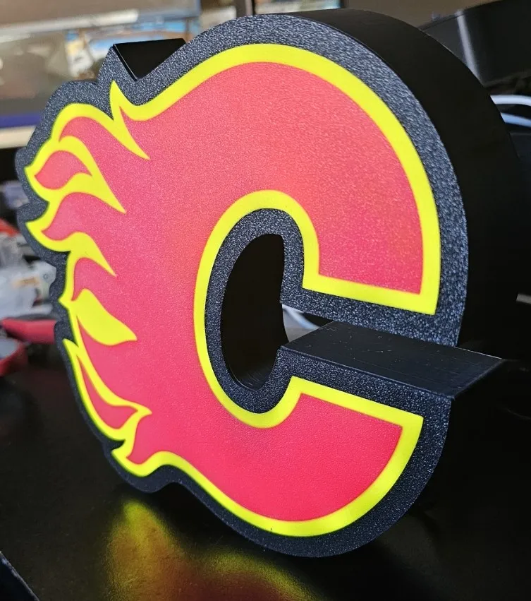 Calgary Flames Light Box by 3DKP - MakerWorld