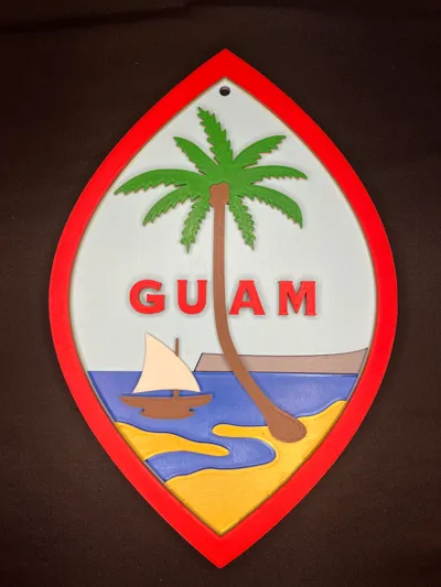 Guam state seal logo wall plaque by GhengisAhn - MakerWorld