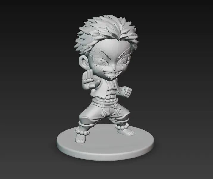 Akaza Chibi - Kimetsu no Yaiba - Modelo de impresión 3D gratuito ...