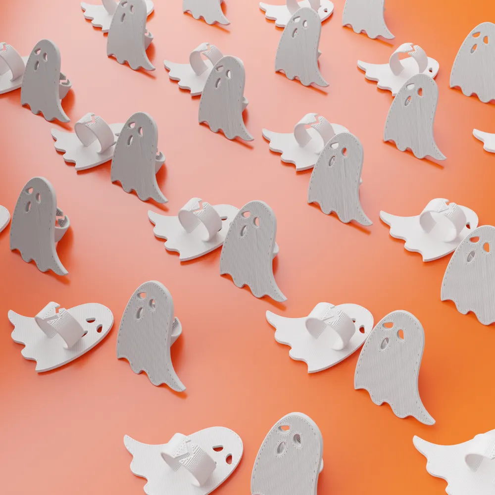 Trick Or Treat Gift Rings. Halloween Ghost rings. by Abstractia Design ...