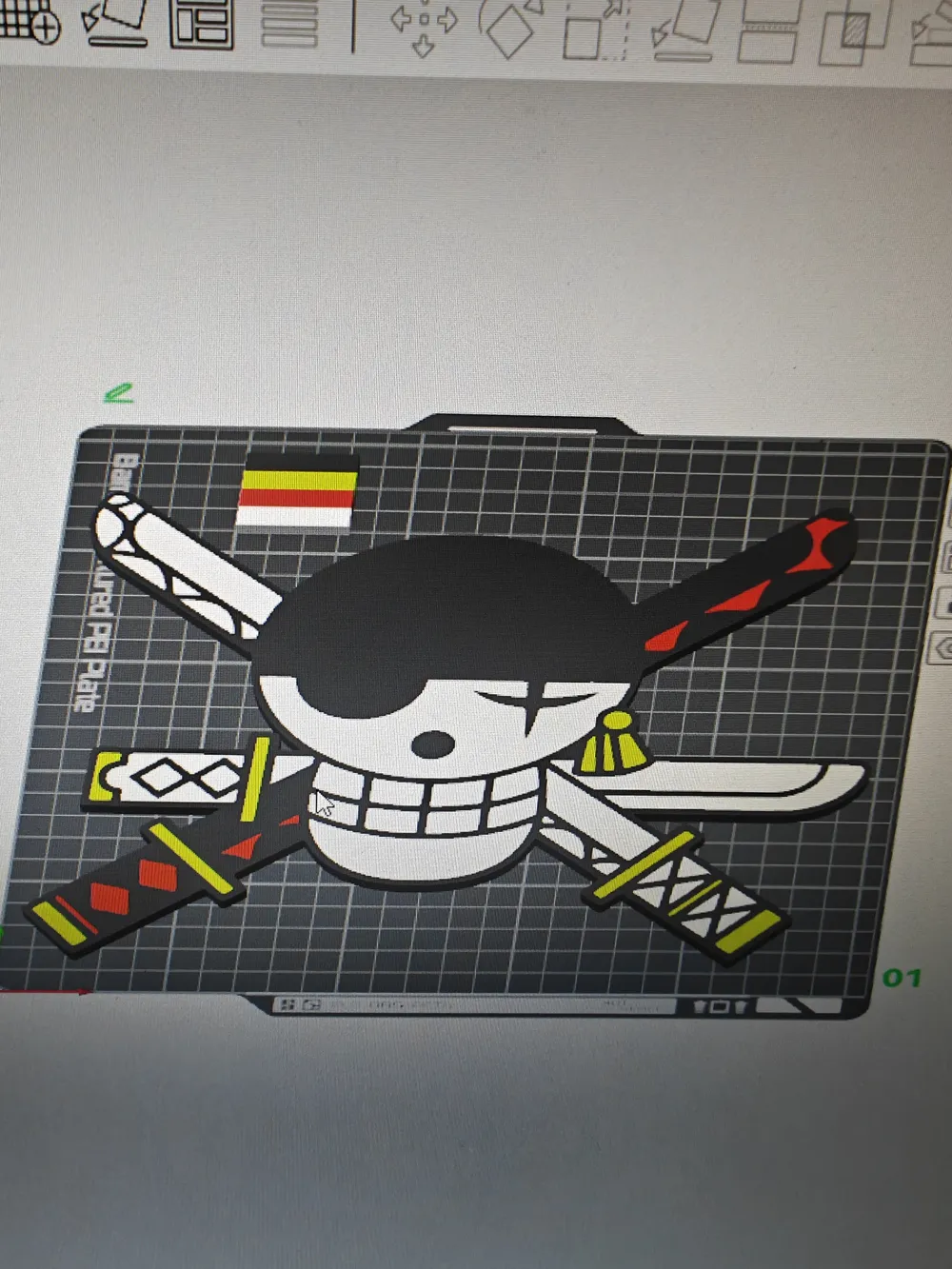 Jolly roger One piece Roronoa Zoro AMS - Free 3D Print Model - MakerWorld