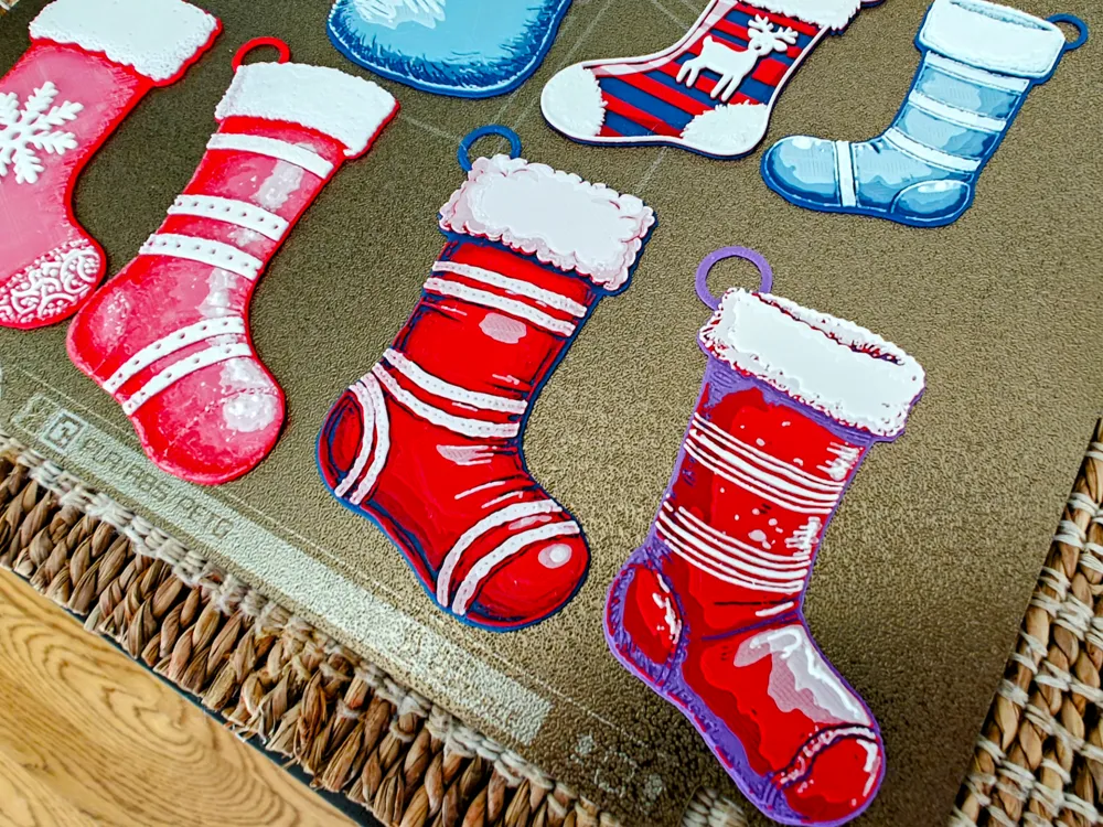 Mini Stocking Ornament Pack - 12 Custom Designs by 0atz MakerWorld ...
