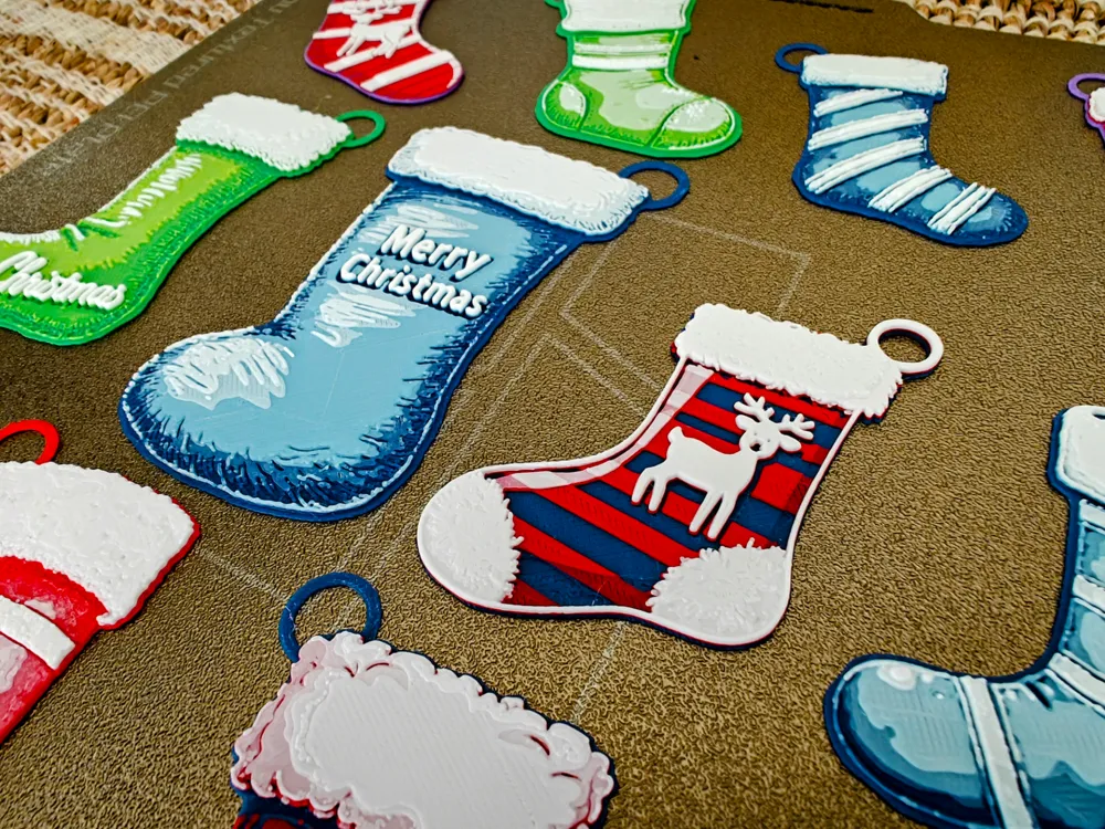 Mini Stocking Ornament Pack - 12 Custom Designs by 0atz MakerWorld ...