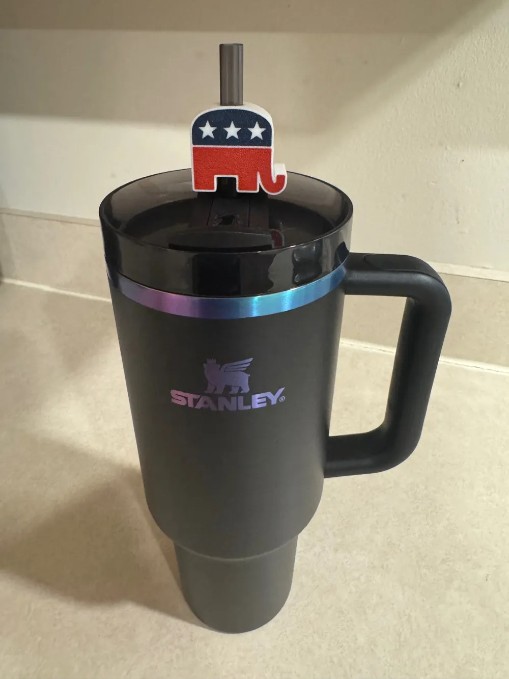 Republican Elephant Stanley Cup Straw Topper by Carman3D MakerWorld ...