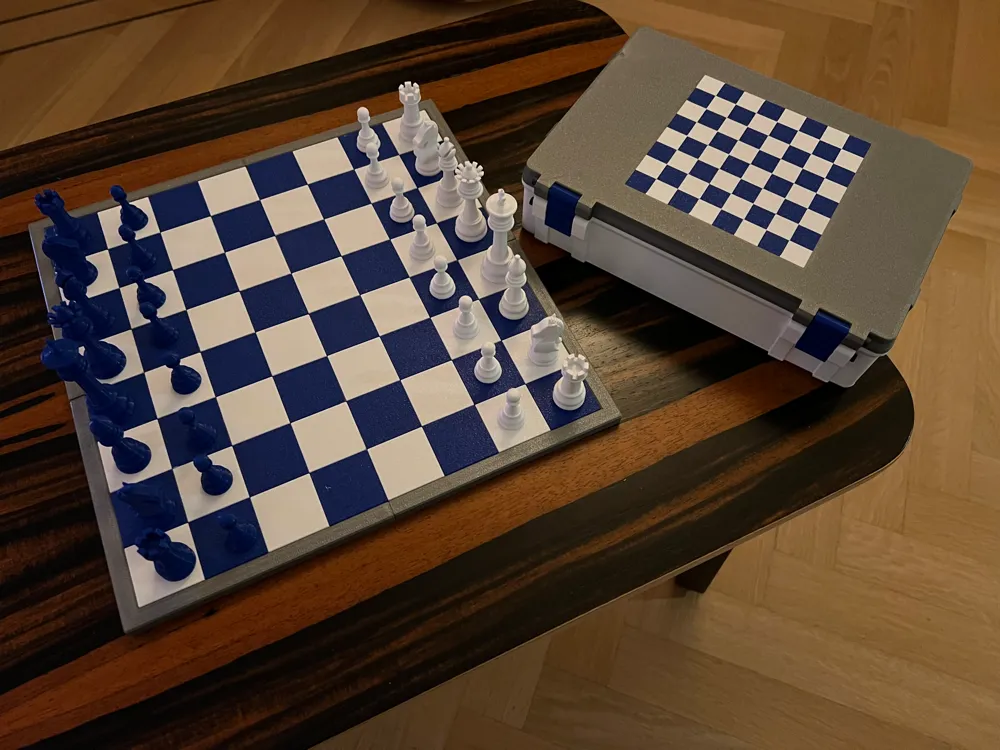 Chess board in quarters with dovetail, parametric model by DavidMV ...