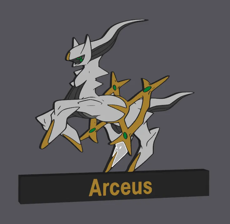 Pokemon Arceus Display! - Free 3D Print Model - MakerWorld