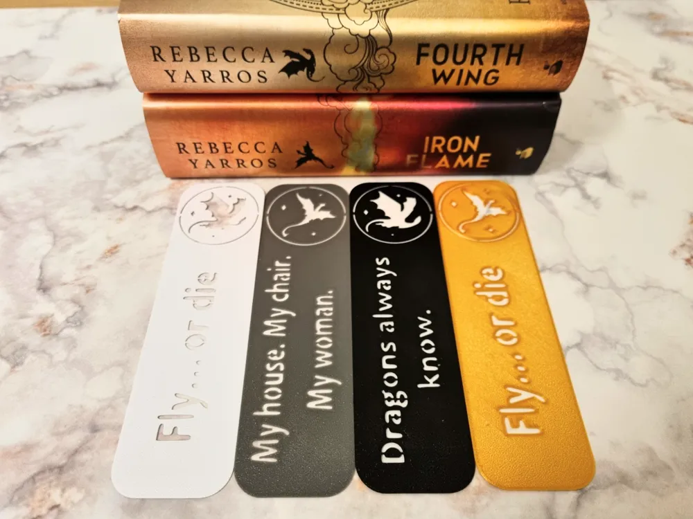 Fourth Wing / Iron Flame Bookmark Remixed by Spugno MakerWorld ...