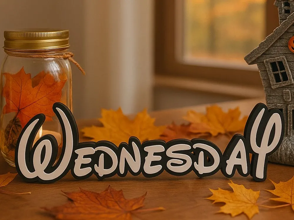 "Wednesday" Lettering - Free 3D Print Model - MakerWorld