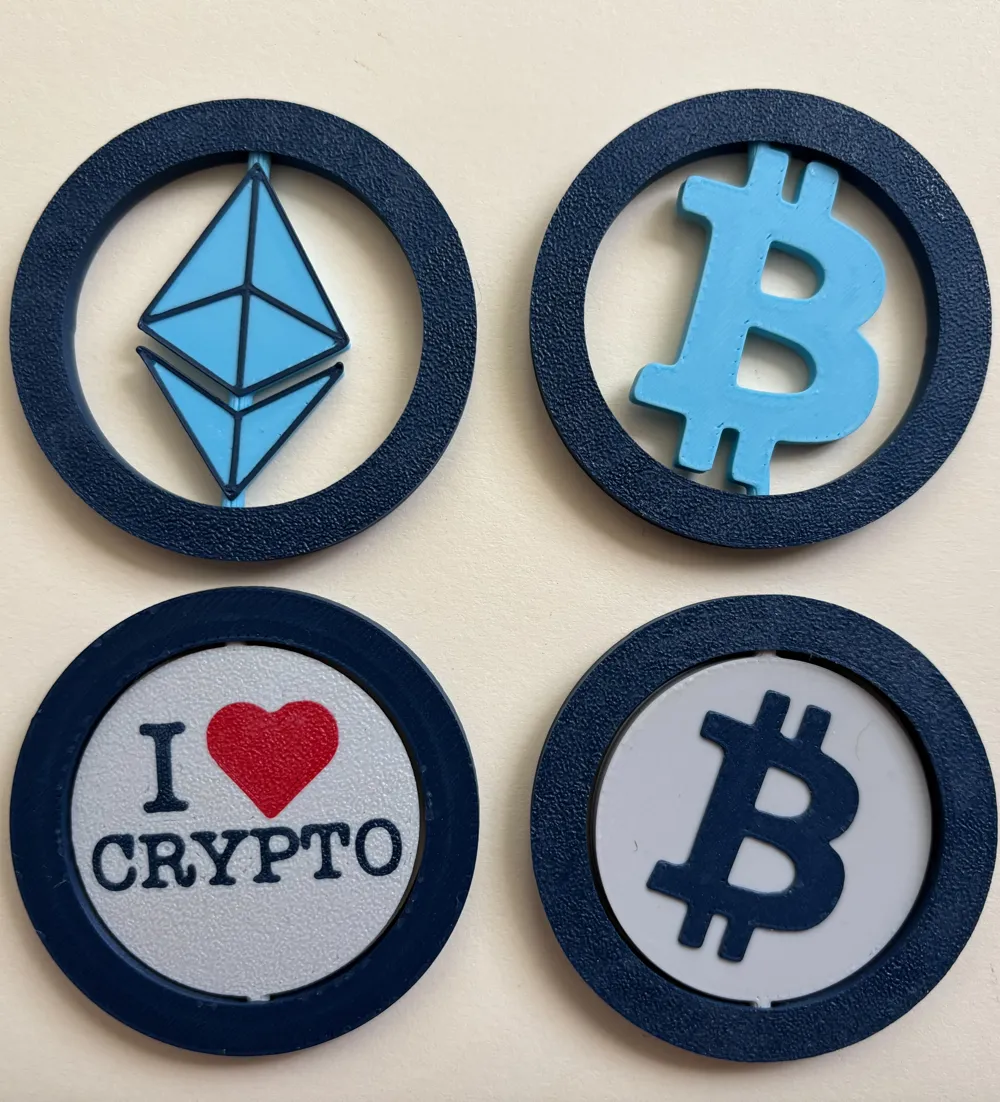 Spinning fidget coin (with btc and eth logo) by Shaun_the_sheep ...