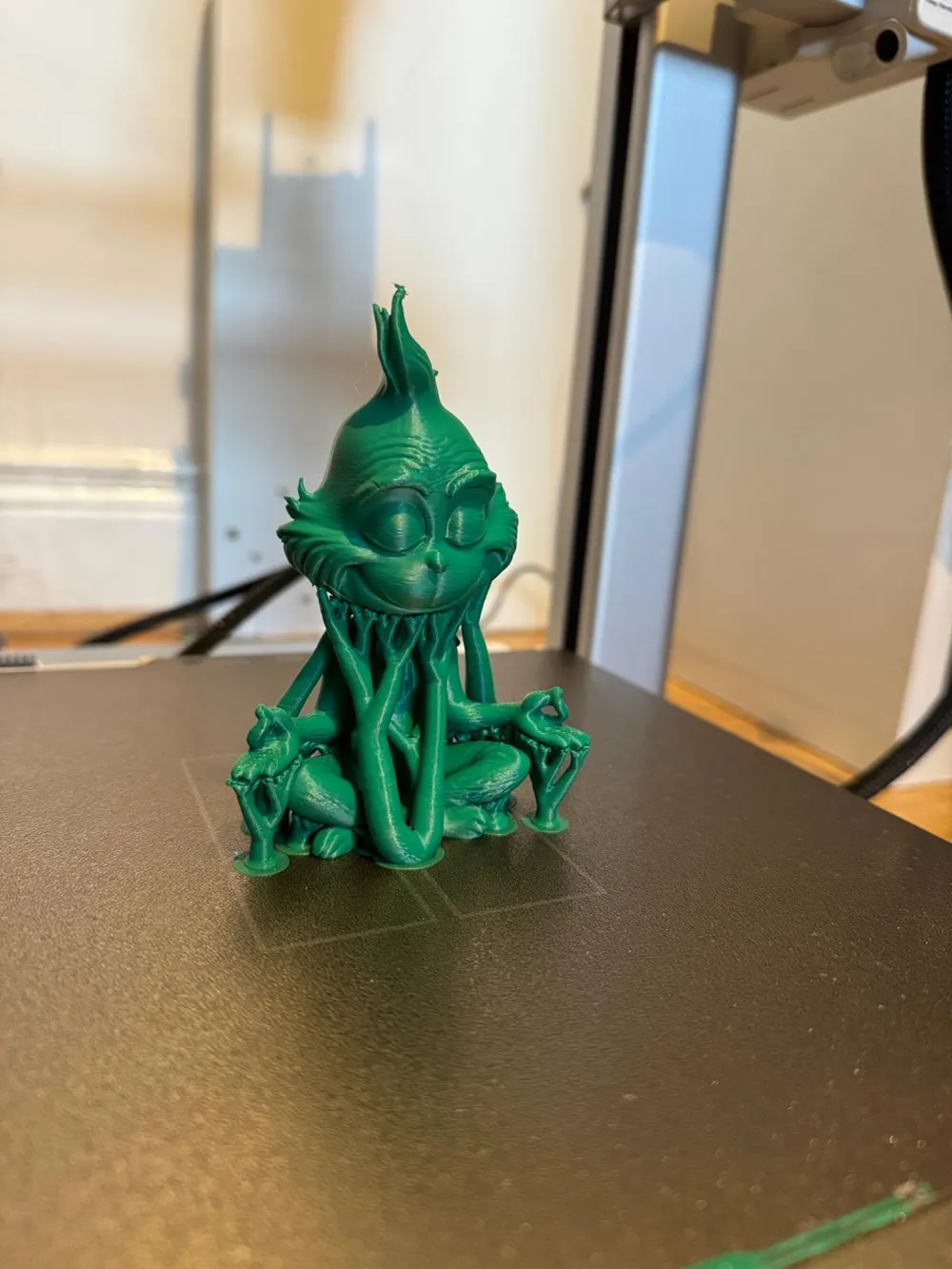 Grinch Meditation Figurine - Free 3D Print Model - MakerWorld