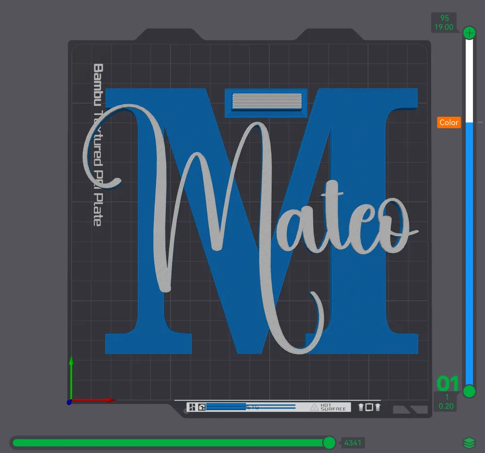 MATEO Name Ornament Initial Nameplate Sign by meetoo333 MakerWorld ...