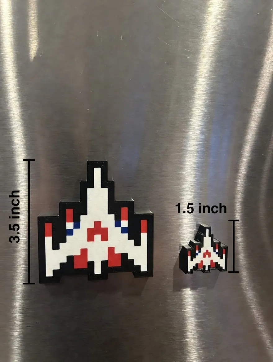 Galaga Retro Nintendo NES Magnets 2 Sizes 8 Bit - Free 3D Print Model ...