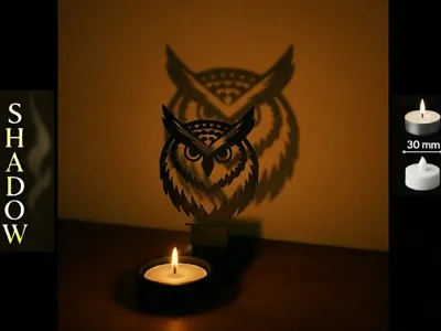 Shadow Art - Owl - Free 3D Print Model - MakerWorld