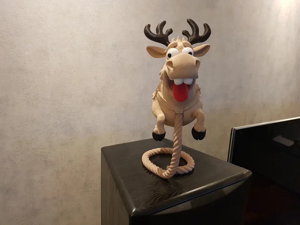 Large Flying Rudolph with Rope Stand no AMS ! - Free 3D Print Model ...