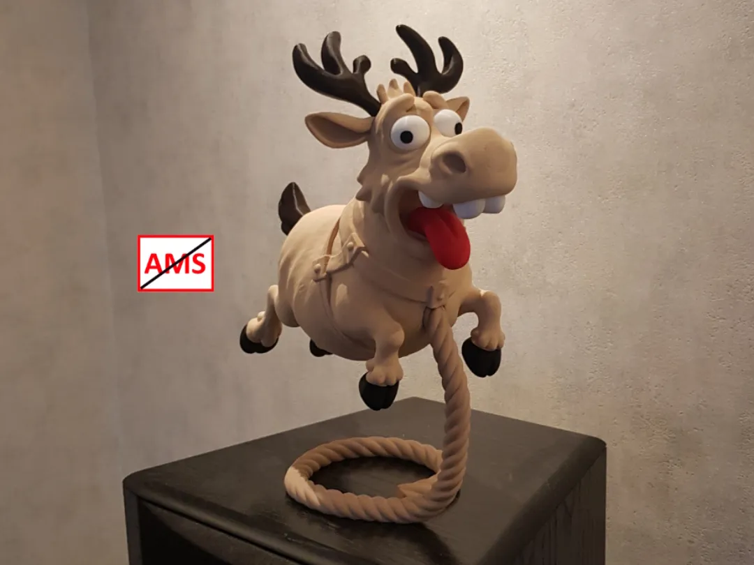 Large Flying Rudolph with Rope Stand no AMS ! by T-F88 MakerWorld ...