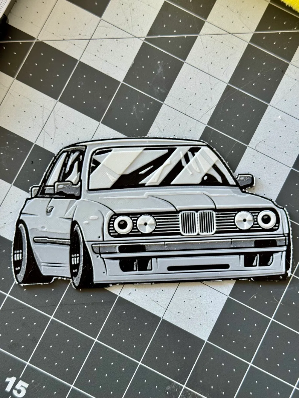 BMW E30 Wide Body Side View (Hueforge) by Bearrr - MakerWorld