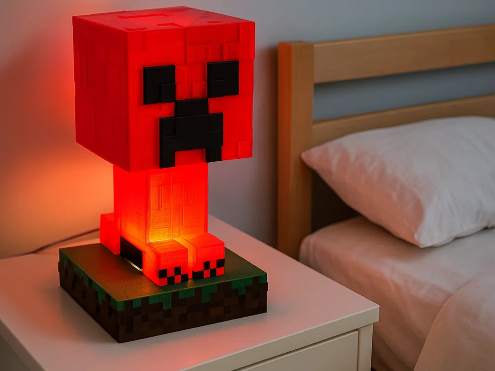 MINECRAFT CREEPER DESK LIGHT - Free 3D Print Model - MakerWorld