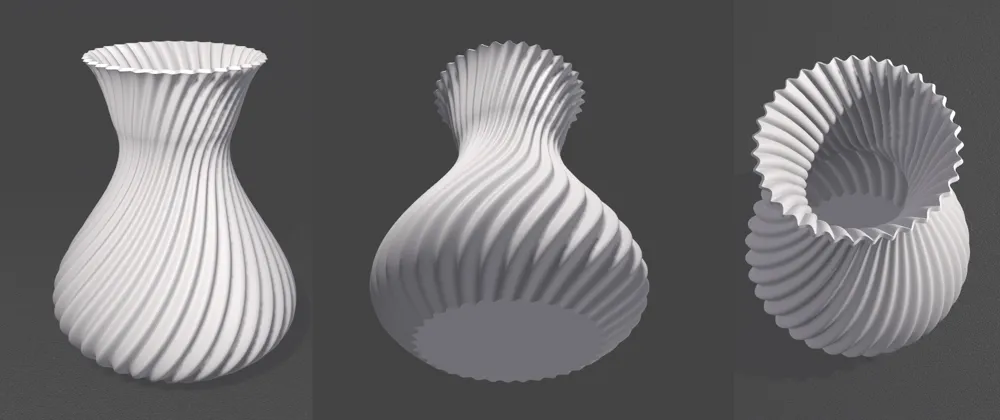 Curved Slit Vase with Grooves and Ridges by derbieber80 MakerWorld ...