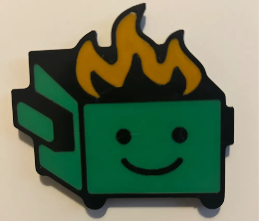 Dumpy The Dumpster Fire Magnet by MachoDadness - MakerWorld
